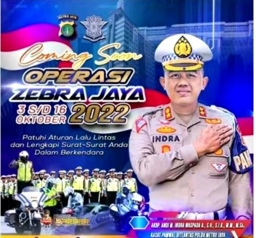 Ingat Tanggalnya, Polri Gelar Operasi Zebra 2022 Selama 14 Hari